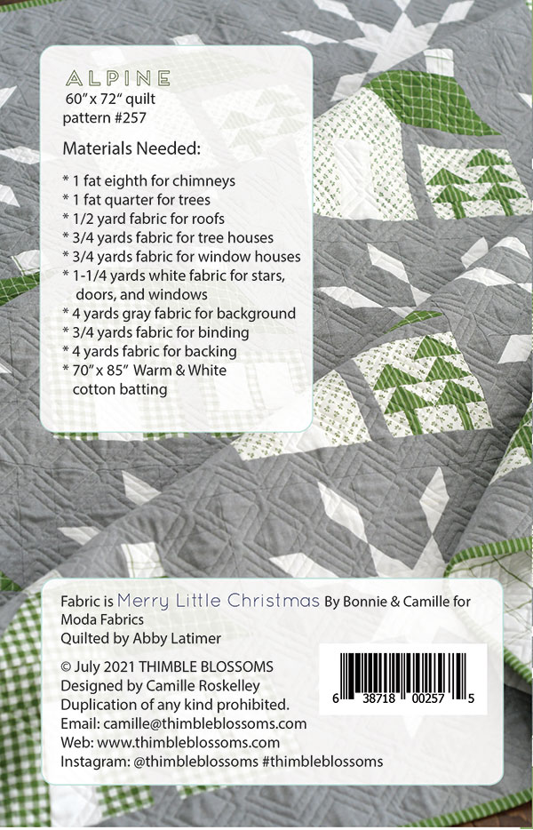 Alpine Quilt Pattern - Quilting with Marianne