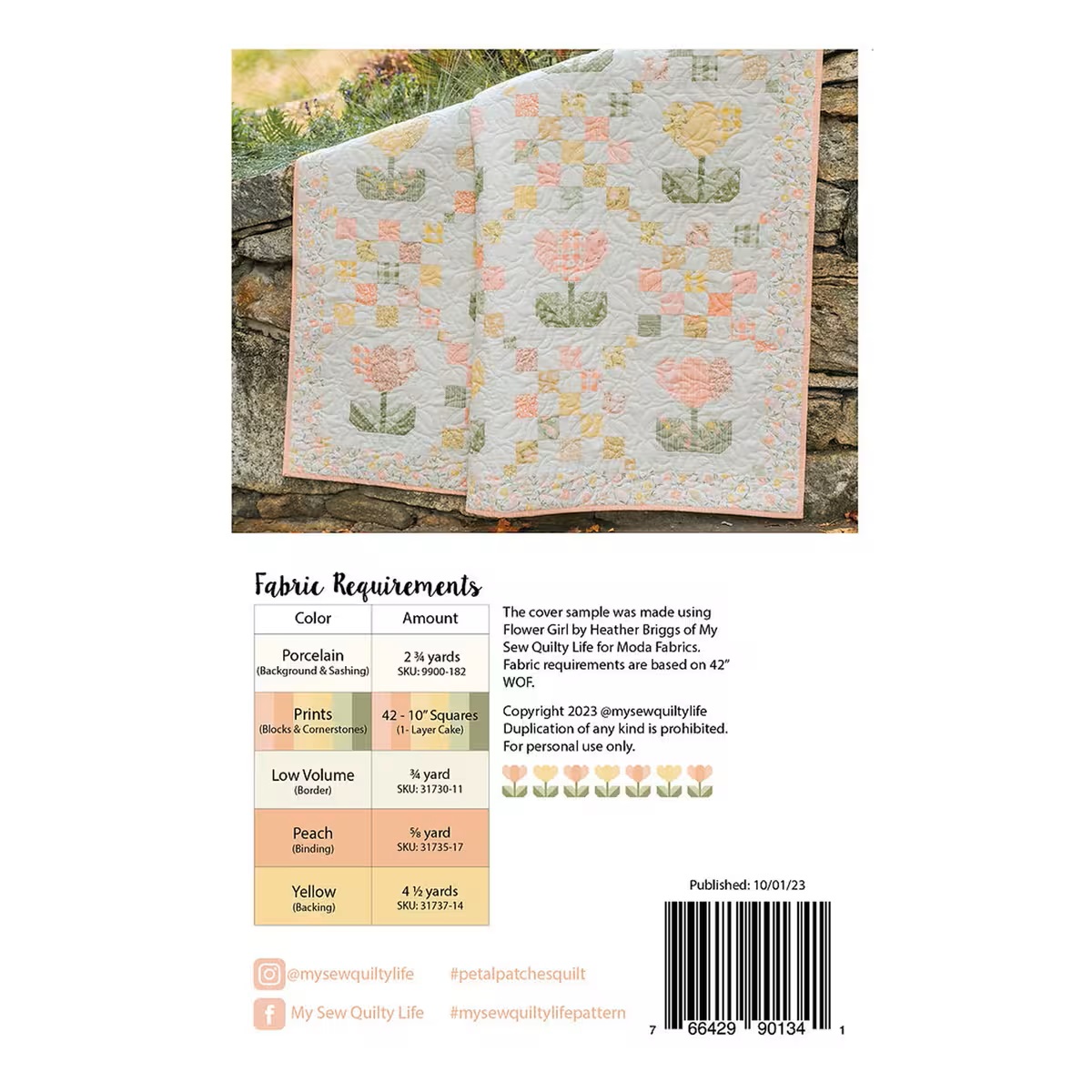 Petal Patches Quilt Pattern - Quilting with Marianne