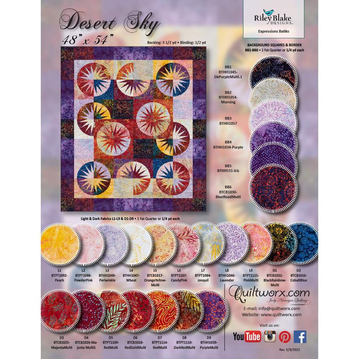 Desert Sky Quilt Pattern - Quilting with Marianne